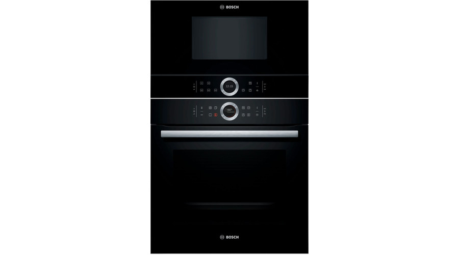 Bosch szett HBG675BB1 fekete sütő és BFL634GB1 fekete mikró, valamint ...